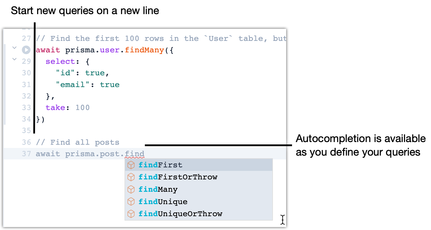 Test and run queries with Query Console