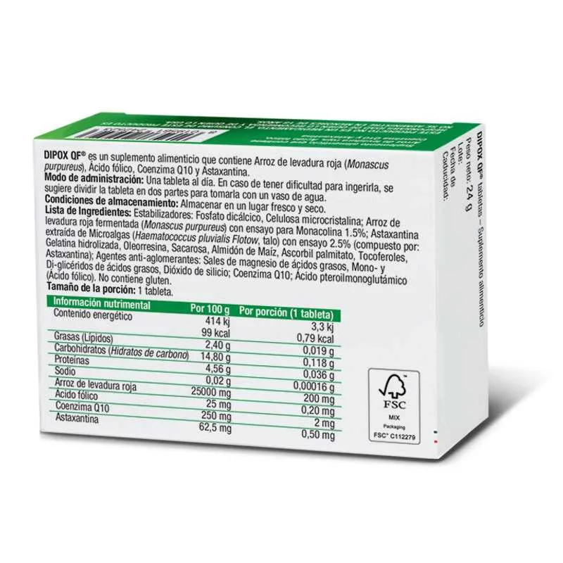 Dipox QF Suplemento Alimenticio con 30 Tabletas Prixz Farmacia Online