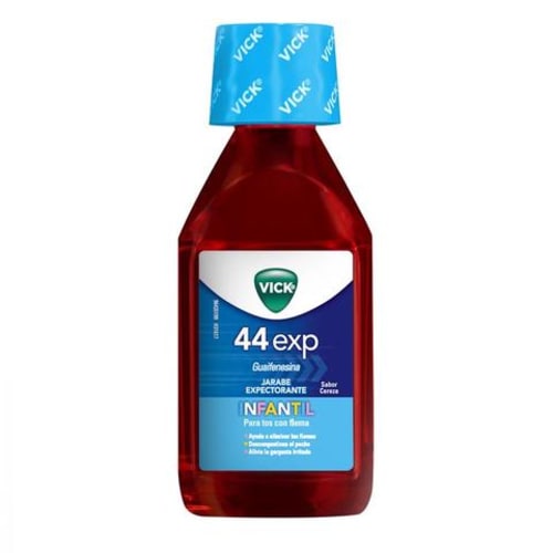 Compra Vick 44 exp guaifenesina jarabe infantil sabor cereza con 120 ml ...