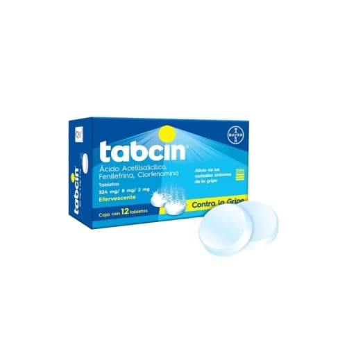 Compra Tabcin ácido acetilsalicílico, fenilefrina, clorfenamina 324/8/2 ...