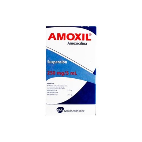 Compra Amoxil amoxicilina 250 mg con 75 ml de supensión en Prixz