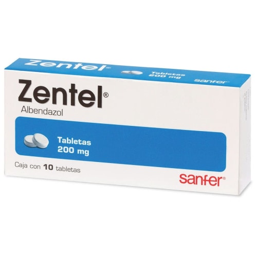 Compra Zentel albendazol 200 mg con 10 tabletas en Prixz