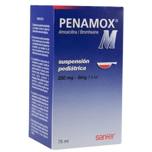 Comprar Penamox m amoxicilina, bromhexina 250/8 mg suspensión ...