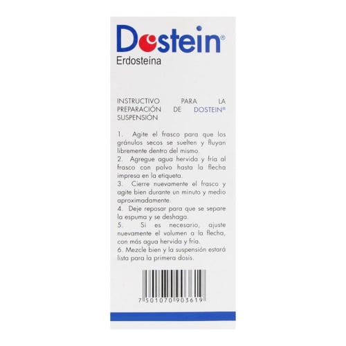 Compra Dostein erdosteína 175 mg suspensión oral con polvo para 90 ml ...