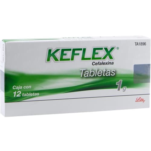 Compra Keflex cefalexina 1 g con 12 tabletas en Prixz
