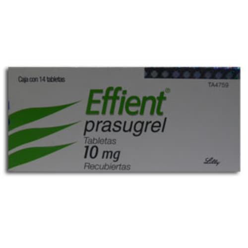 Compra Effient prasugrel 10 mg con 14 tabletas en Prixz