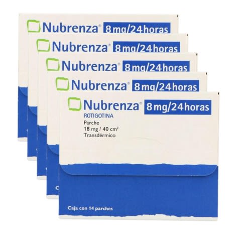 Compra Nubrenza rotigotina 8 mg con 14 parches pack 5 en Prixz