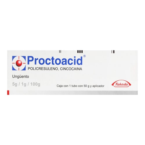 Compra Proctoacid policresuleno, cincocain 5/1 g ungüento tubo 50 gr en ...