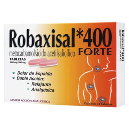 METOCARBAMOL/ ACIDO ACETIL SALICILICO 400MG/325MG CAJA CON, 53% OFF