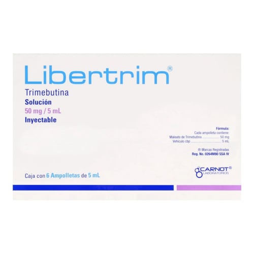 Compra Libertrim trimebutina 50 mg solución inyectable con 6 ampolletas ...