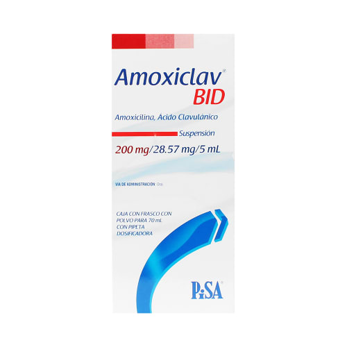 Compra Amoxiclav bid amoxicilina, ácido clavulánico 200/28.57 mg ...