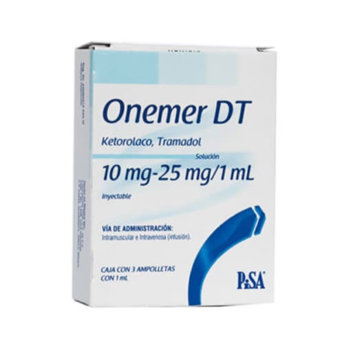 Comprar Onemer dt ketorolaco, tramadol 10/25 mg solución inyectable con ...