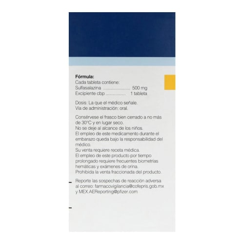 Compra Azulfidina sulfasalazina 500 mg con 60 tabletas en Prixz