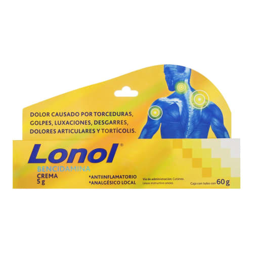 Compra Lonol bencidamina 5 g con 60 g de crema en Prixz