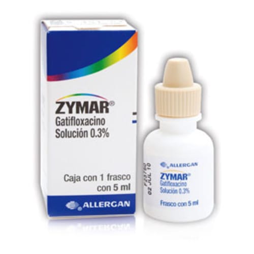 Compra Zymar gatifloxacino 0.3 % con 5 ml de solución en Prixz