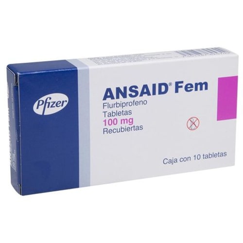 Compra Ansaid fem flurbiprofeno 100 mg con 10 tabletas en Prixz