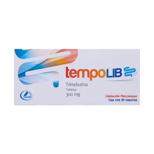 Compra Tempolib trimebutina 300 mg con 30 tabletas en Prixz