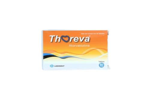 Compra Thoreva atorvastatina 80 mg con 30 tabletas en Prixz