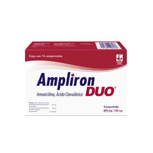 Compra Ampliron duo amoxicilina, ácido clavulánico 875/125 mg con 14 ...