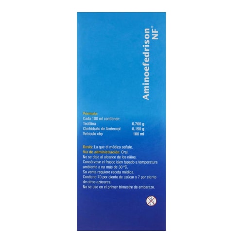 Compra Aminoefedrison nf teofilina, ambroxol 700/150 mg jarabe con 150 ...