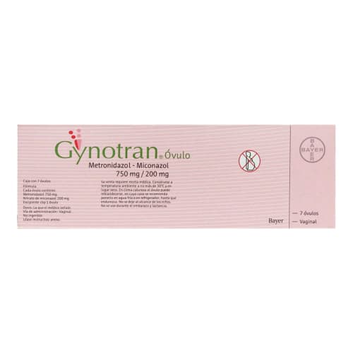 Compra Gynotran metronidazol, miconazol 750/200 mg con 7 óvulos ...