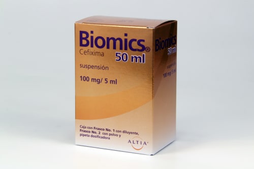Compra Biomics cefixima 100 mg suspensión frasco 50 ml en Prixz