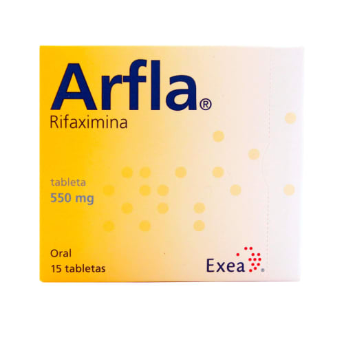 Compra Arfla rifaximina 550 mg con 15 tabletas en Prixz