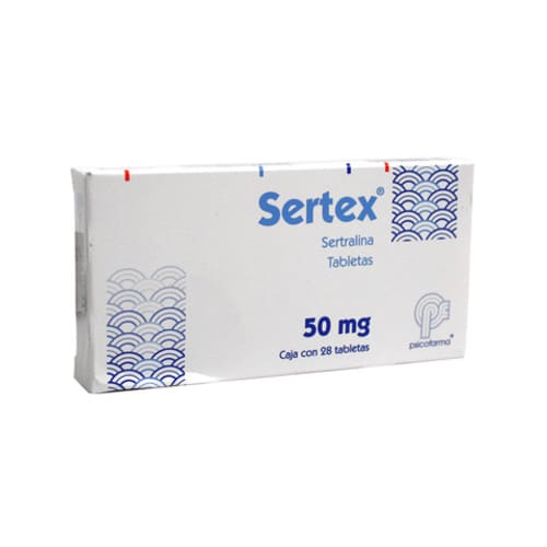 Compra Sertex sertralina 50 mg con 28 tabletas en Prixz