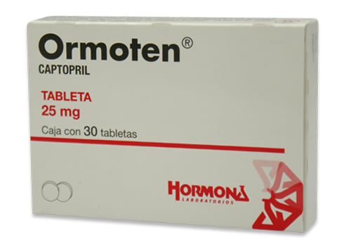 Compra Ormoten captopril 25 mg con 30 tabletas en Prixz