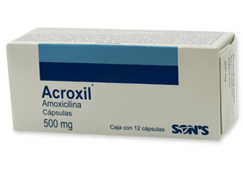 Compra Acroxil amoxicilina 500 mg con 12 cápsulas en Prixz