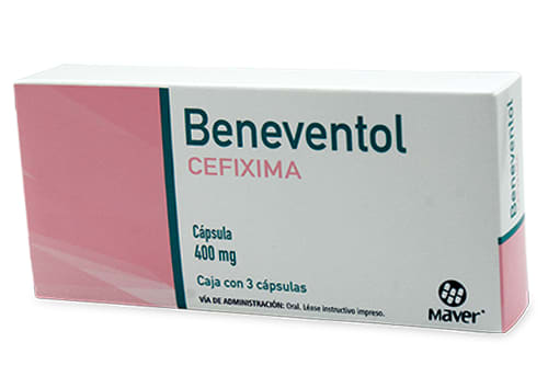 Compra Beneventol cefixima 400 mg con 3 cápsulas en Prixz