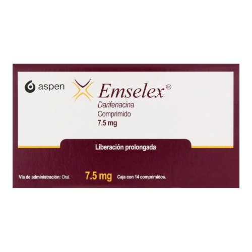 Compra Emselex darifenacina 7.5 mg con 14 comprimidos en Prixz