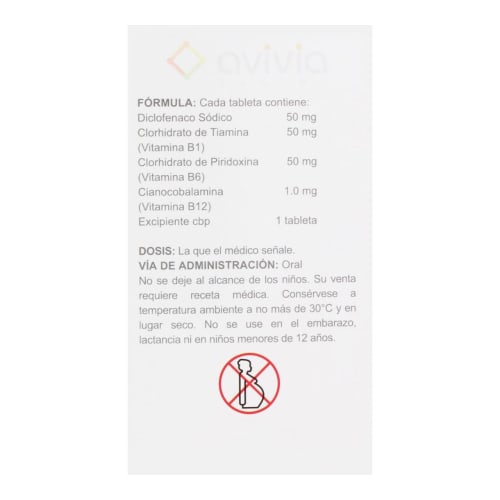 Compra Diclofenaco, complejo b con 30 tabletas en Prixz