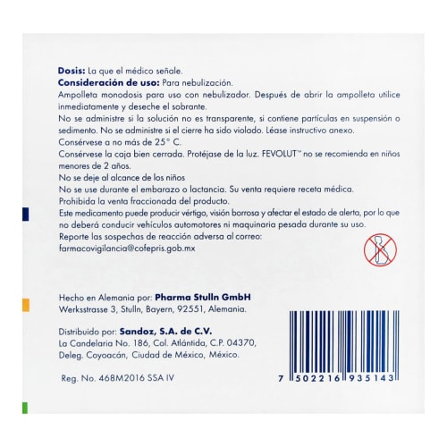 Compra Fevolut ipratropio, salbutamol 0.5/2.5 mg solución para ...