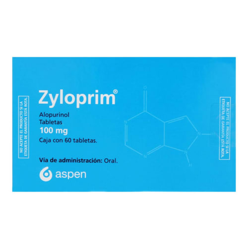 Zyloprim alopurinol 100 mg con 60 tabletas – Prixz | Farmacia a Domicilio