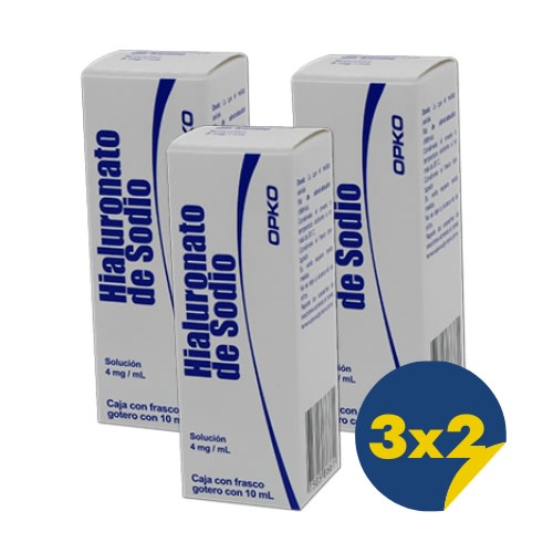 Comprar Hialuronato de sodio 4mg solución 10ml pack 3x2 - Prixz