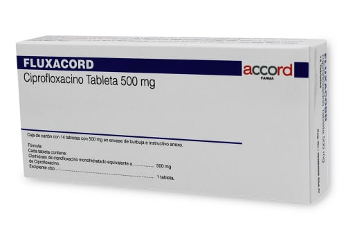 Compra Fluxacord ciprofloxacino 500 mg con 14 tabletas en Prixz