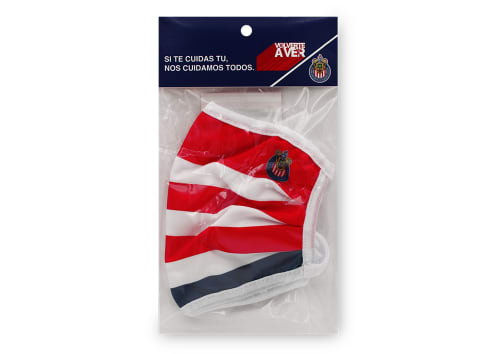 Comprar Cubrebocas rayado marca chivas 2 capas - Prixz