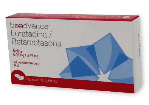Compra Loratadina, betametasona 5/0.25 mg con 10 tabletas en Prixz