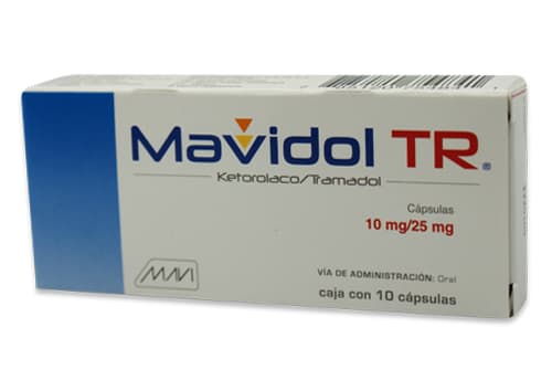 Compra Mavidol tr ketorolaco, tramadol 10/25 mg con 10 cápsulas en Prixz
