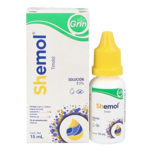 Comprar Shemol timolol 0.5% solución oftálmica gotas 15 ml - Prixz