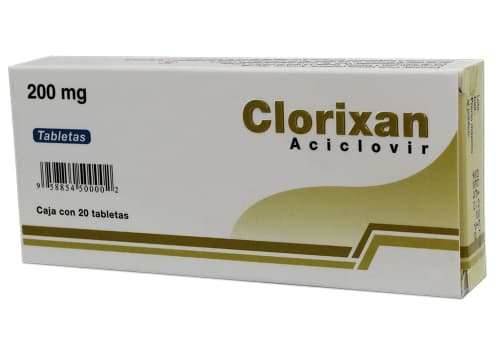 Compra Clorixan aciclovir 200 mg con 20 tabletas en Prixz