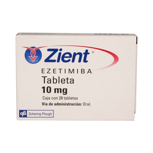 Zient ezetimiba 10 mg con 28 tabletas – Prixz | Farmacia a Domicilio