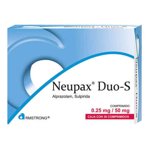 Compra Neupax duo-s alprazolam, sulpirida 0.25/50 mg con 30 comprimidos ...