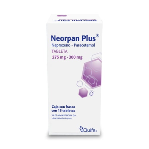 Compra Neorpan plus naproxeno, paracetamol 275/300 mg con 15 tabletas ...