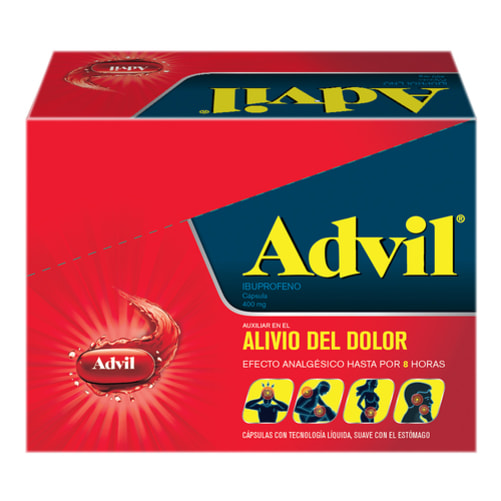 Comprar Advil max ibuprofeno 400 mg con exhibidor de 36 cápsulas - Prixz