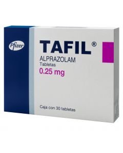 Comprar Tafil 0.25 mg oral 30 tabletas c2 - Farmacia Prixz