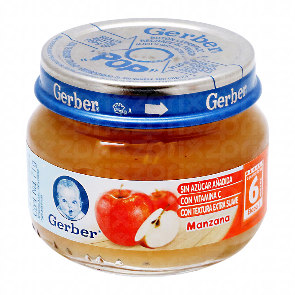 GERBER ETAPA 1 MANZANA PAPILLA 1 FRASCO 71 GR - Smart Club