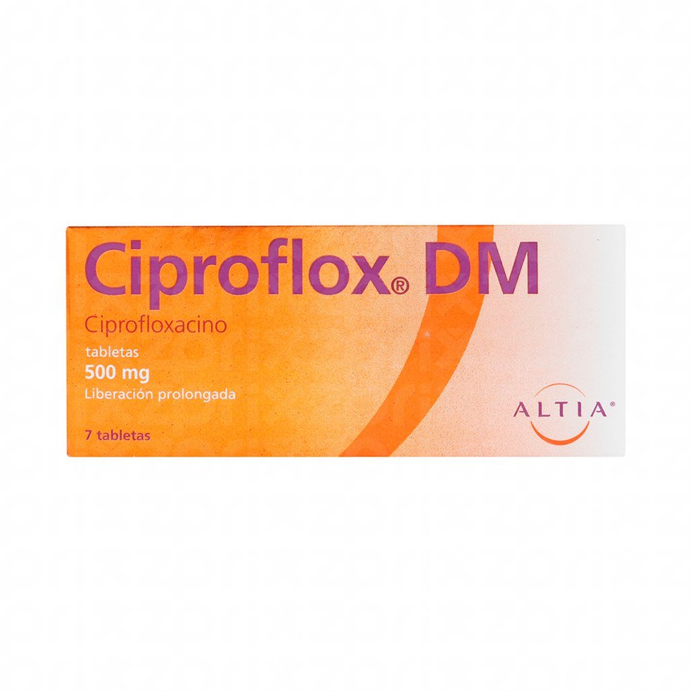 Ciproflox DM 500 mg oral 7 tabletas Liberacion Prolongada - Smart Club