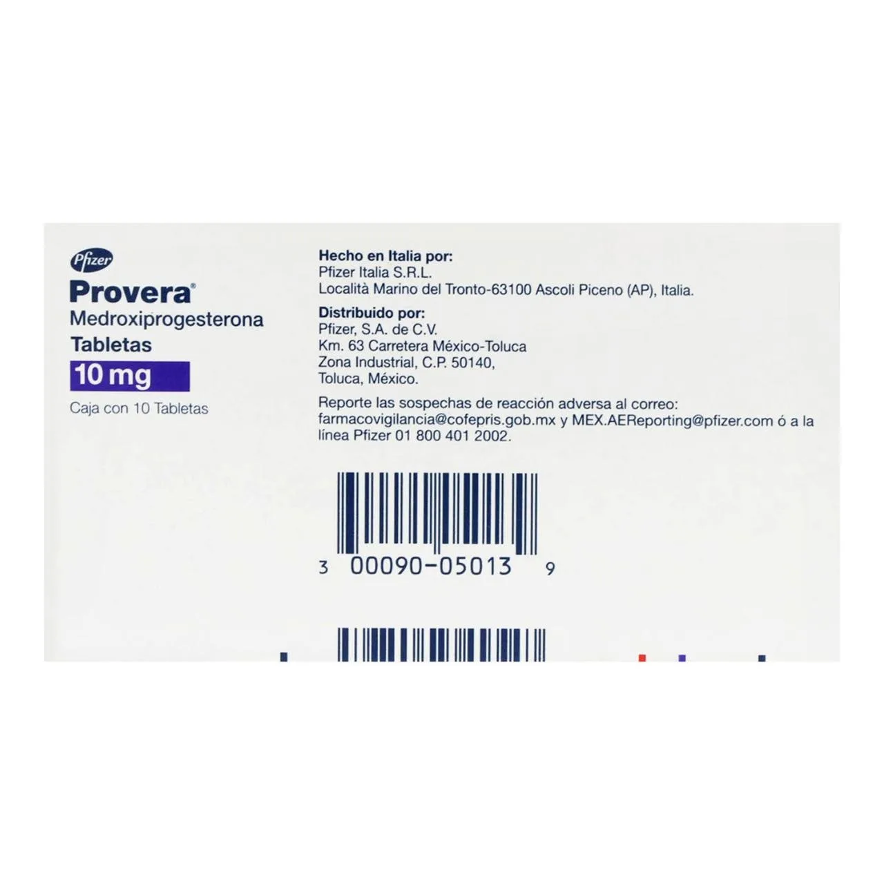Provera 10 Mg Con 10 Tabletas - Compra en Prixz